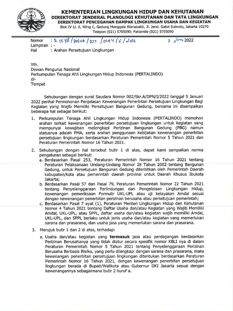 Surat Arahan LH | PDF