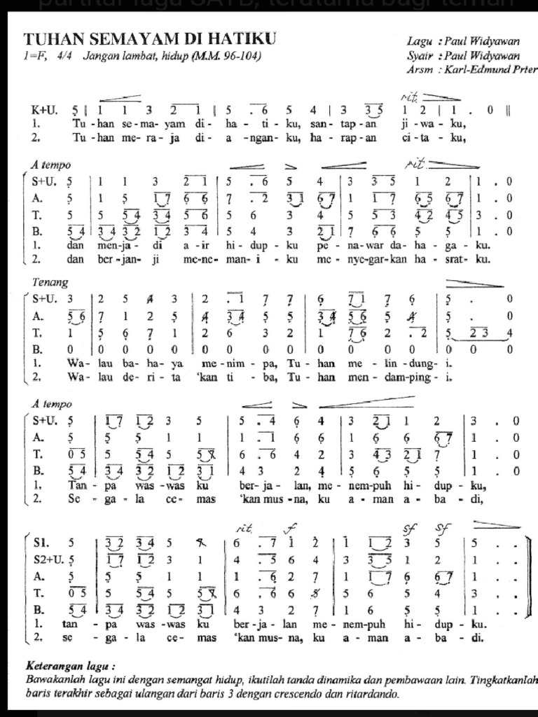 Tuhan Semayam Di Hatiku | PDF