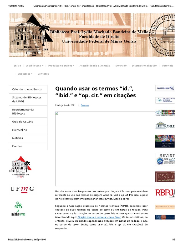 Idem, Ibidem e Opus Citatum | PDF