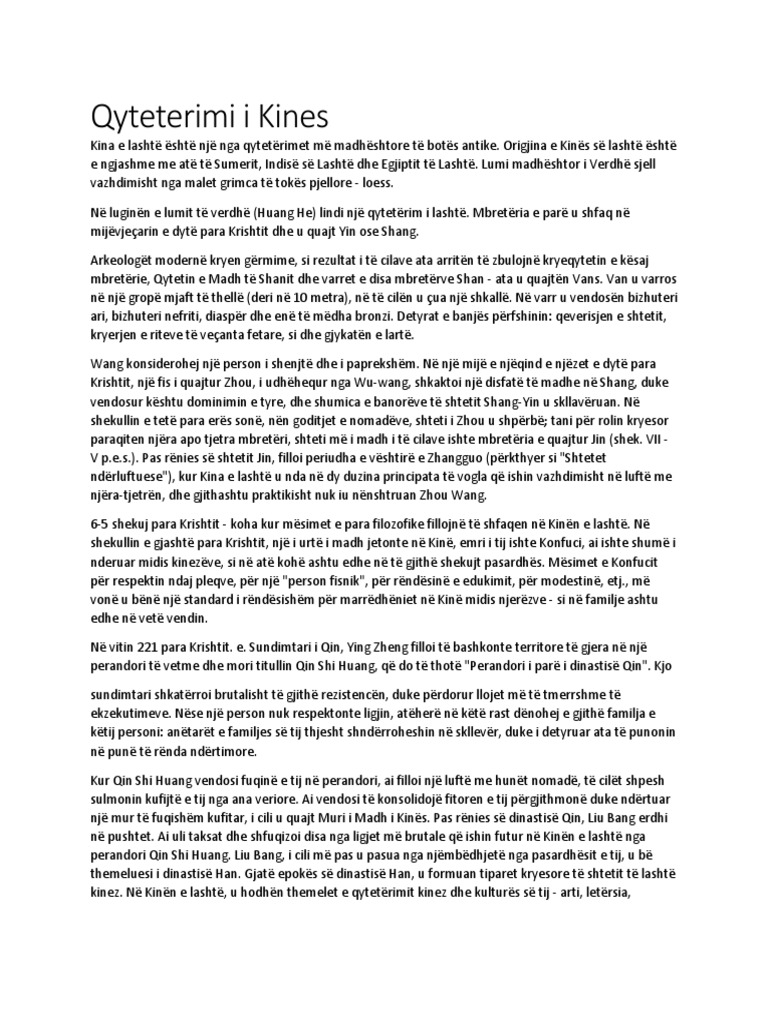Qyteterimi I Kines | PDF
