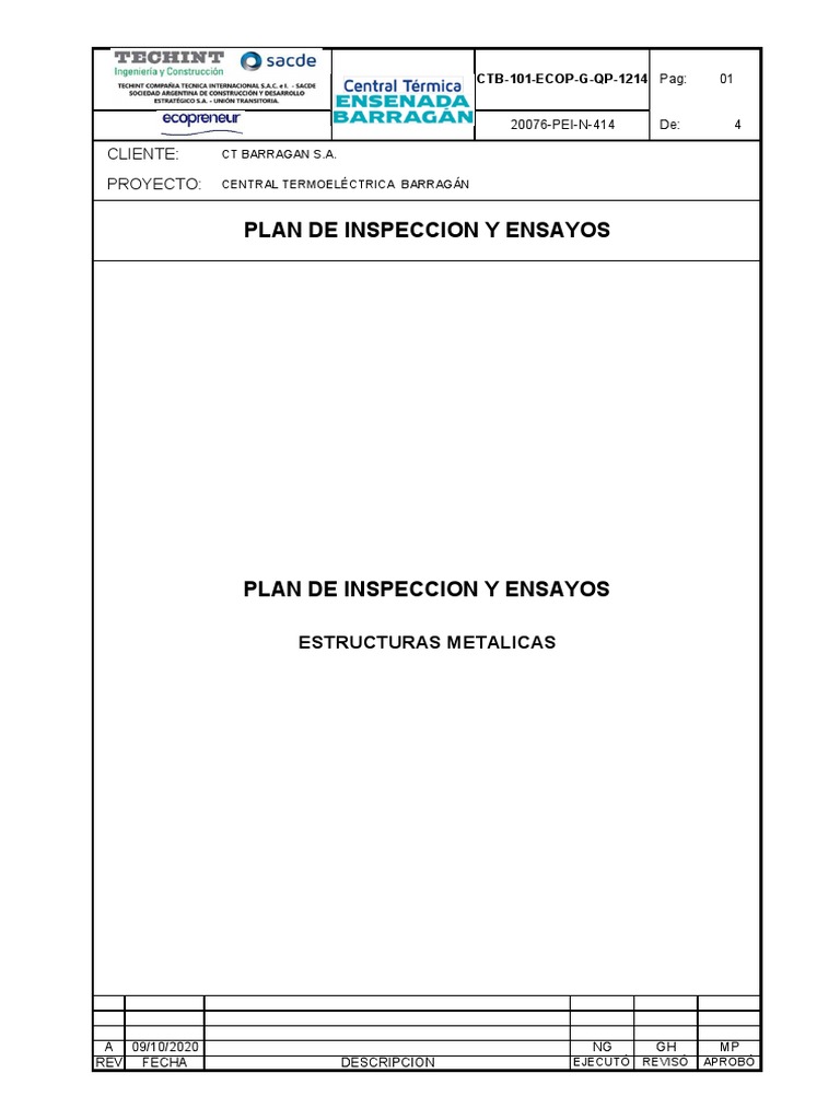 Inspección de Estructuras Metálicas | PDF | Conocimiento procedimental | Acero