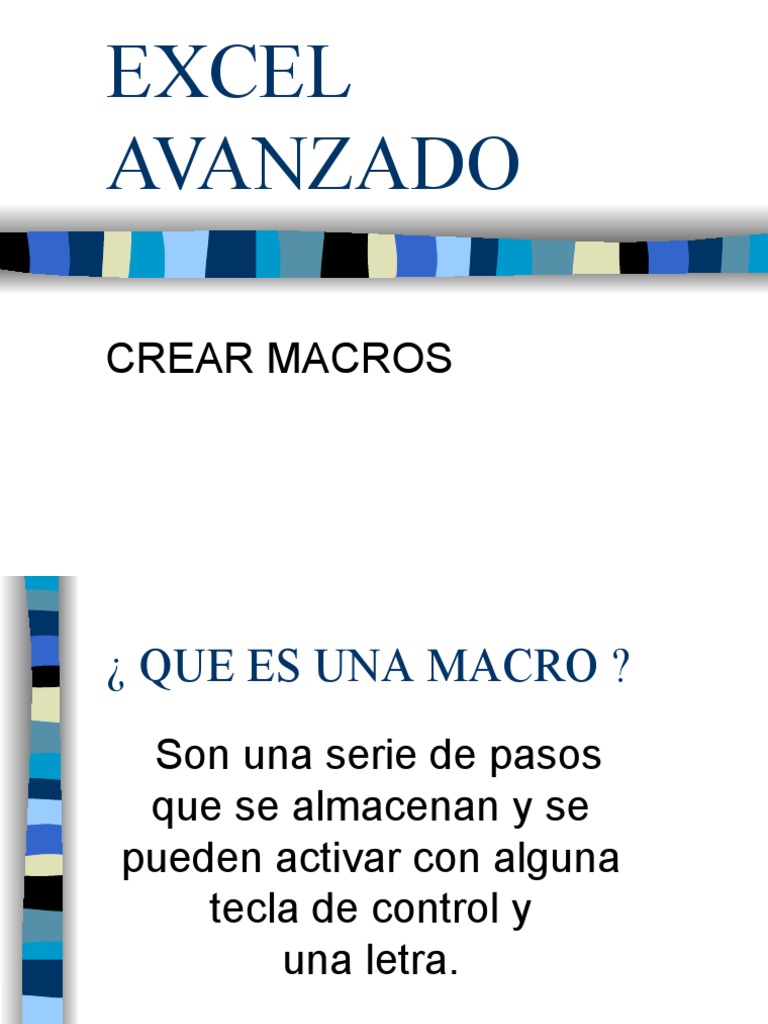 EXCEL AVANZADO LECCION 1 - Crear Macros | PDF | Macro (informática) | Microsoft Excel