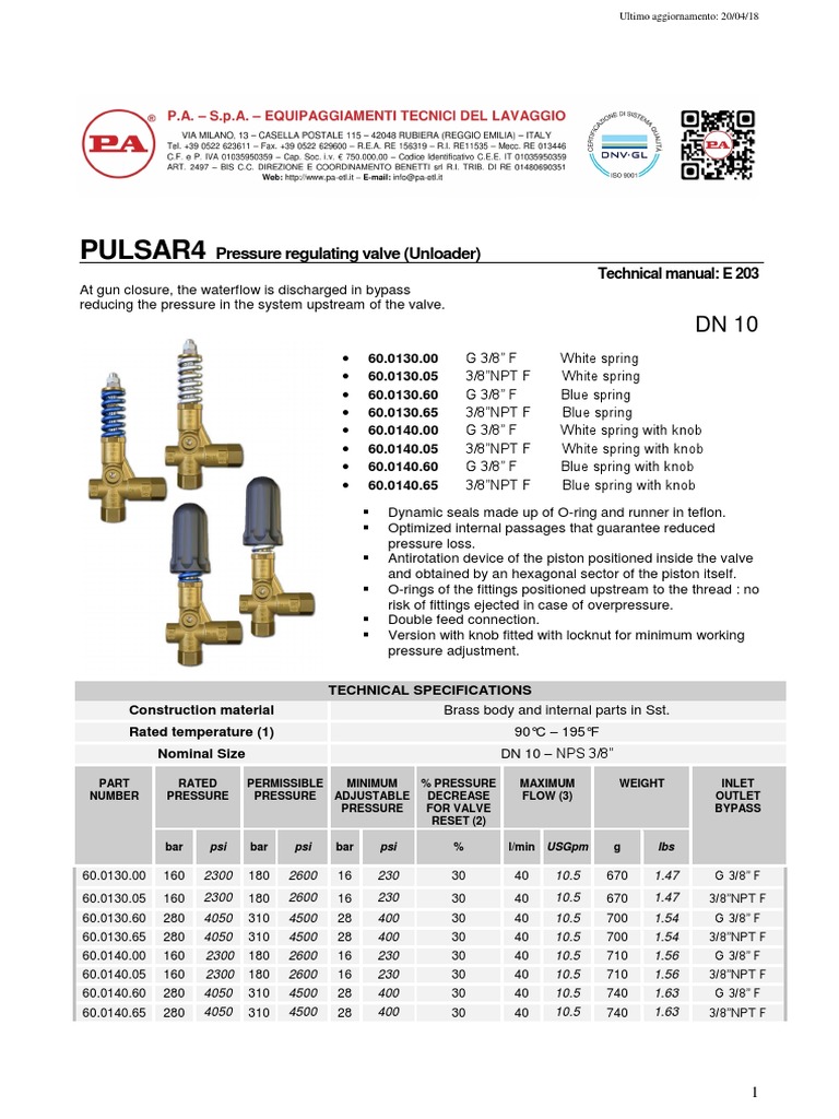 Pulsar4 Eng | PDF | Valve | Pump