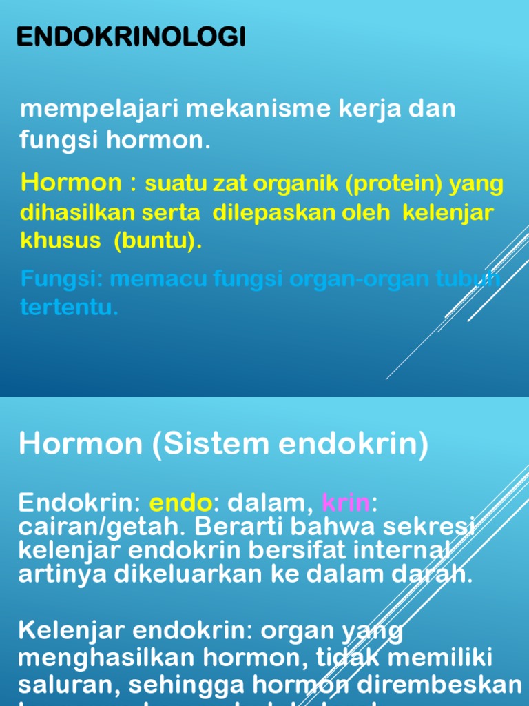 Mekanisme dan Fungsi Hormon Endokrin | PDF