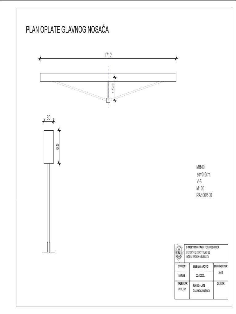 RC Silos-Formwork Plan - Main Girder | PDF