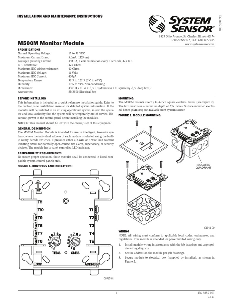 M500M Manual I56-3855 | PDF | Electrical Wiring | Switch