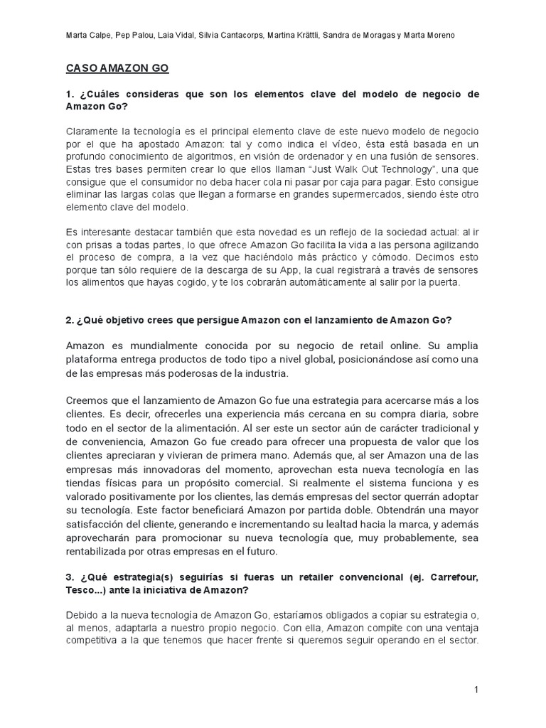 Caso Amazon Go | PDF | Business | Economias