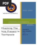 Toothpaste Ion Analysis Project | PDF | Ion | Salt (Chemistry)