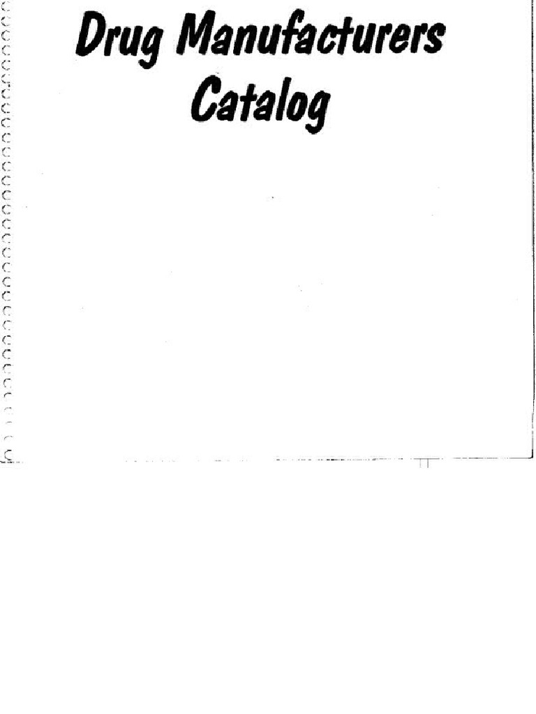 The Whole Drug Manufacturer Catalog | PDF