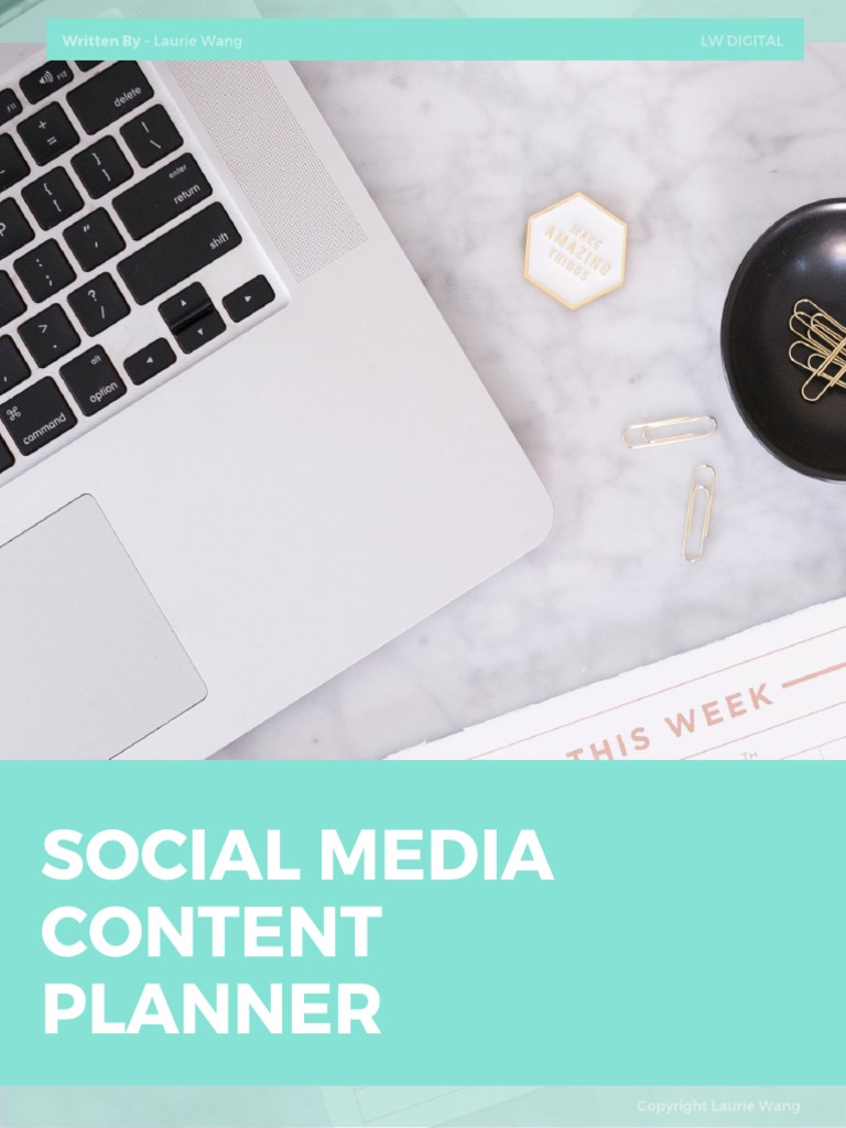 Social Media Content Plan Worksheet+ | PDF