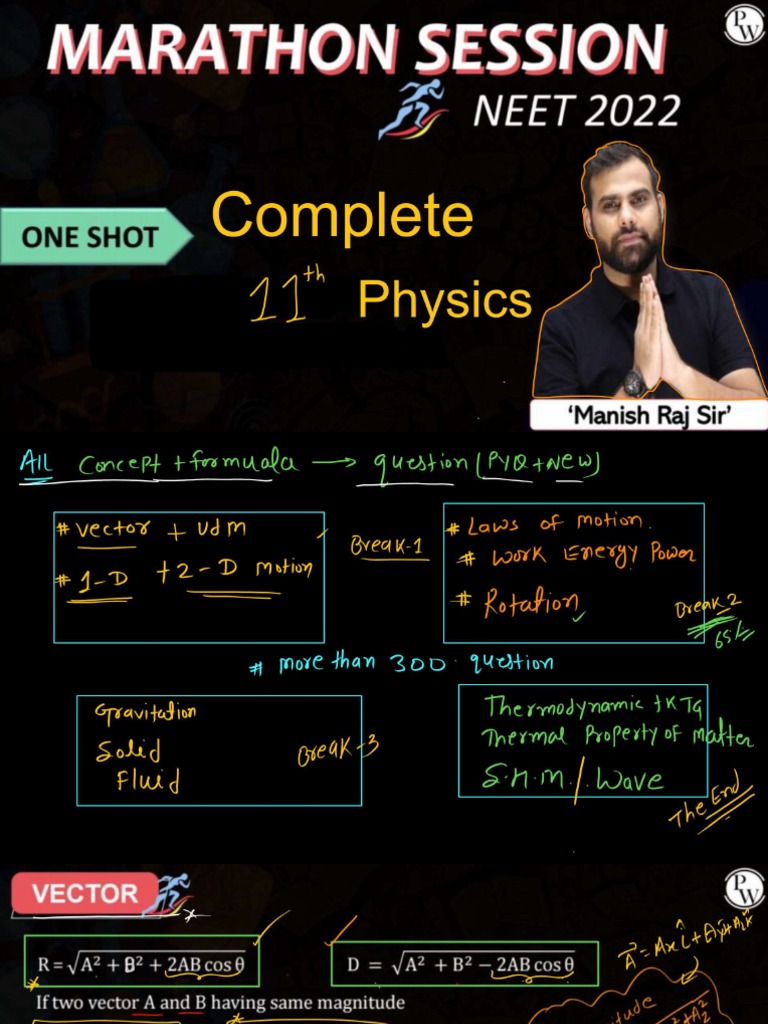Complete Physics in 1 Shot - Class Notes | PDF