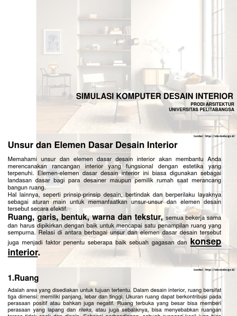 Pertemuan 2 (Simulasi Komputer Desain Interior) | PDF