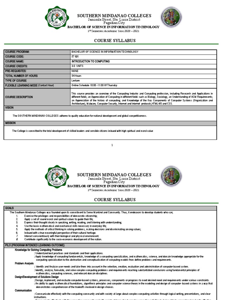 It 101-Intro To Computing | PDF | World Wide Web | Internet & Web