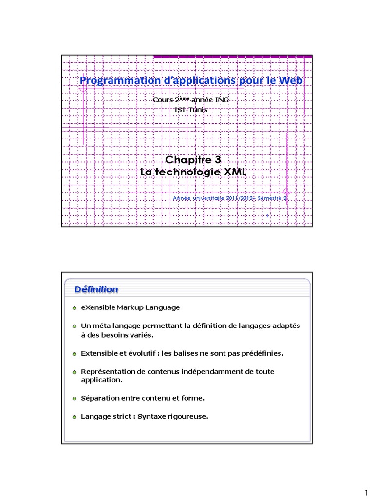Chapitre 3 | PDF | XML | Langage de balisage