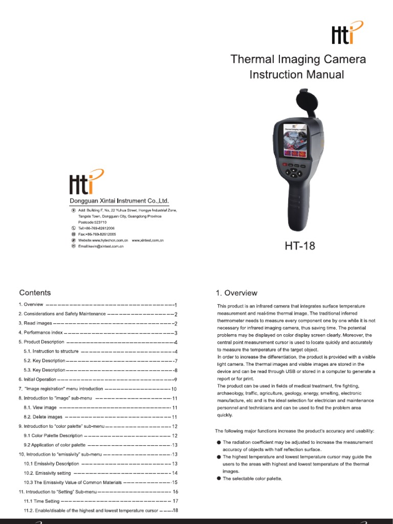 Termografo HTI H18 | PDF