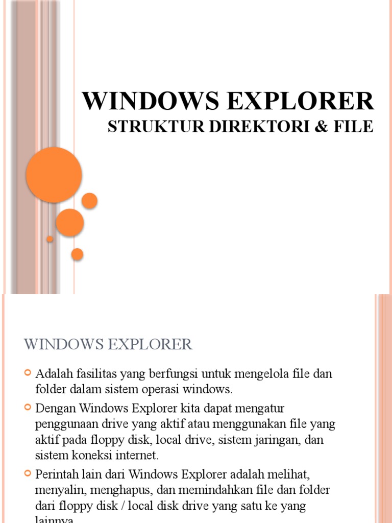 Mengelola File dan Folder dengan Windows Explorer | PDF