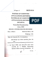 IGNOU MCA MCS-014 Question Papers | PDF | Databases | Design