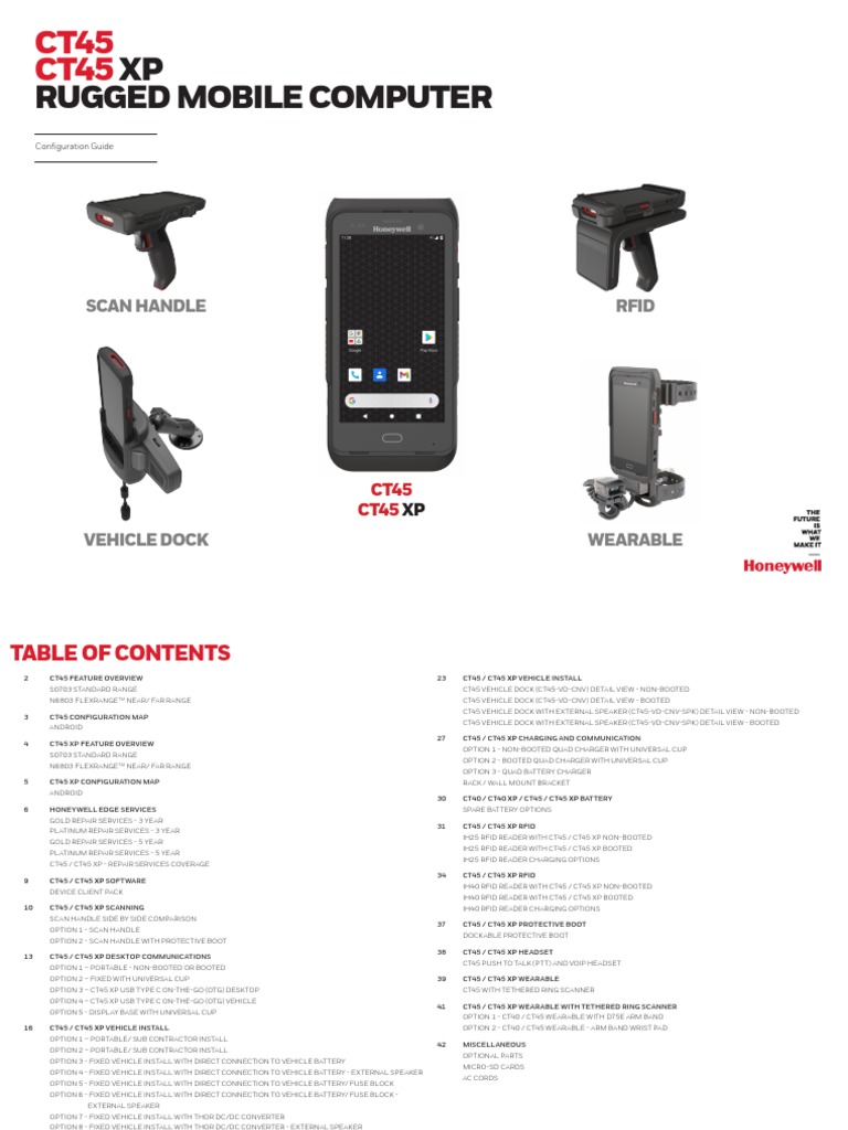 Honeywell CT45XP CT45 Configuration Guide GLOBAL V2 | PDF | Battery ...