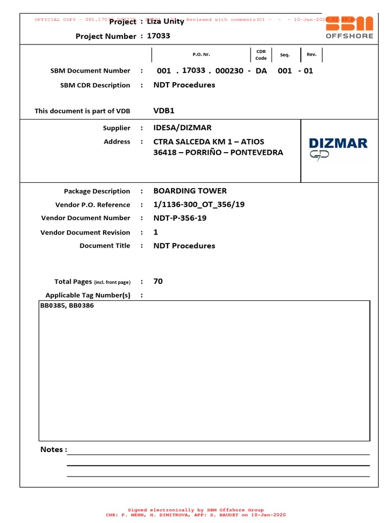 001.17033.000230 - Da001 - Rev 01 - C | PDF | Welding | Construction
