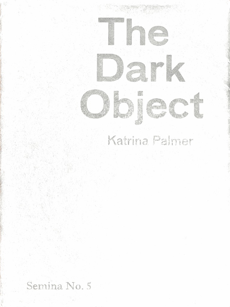 The Dark Object | PDF