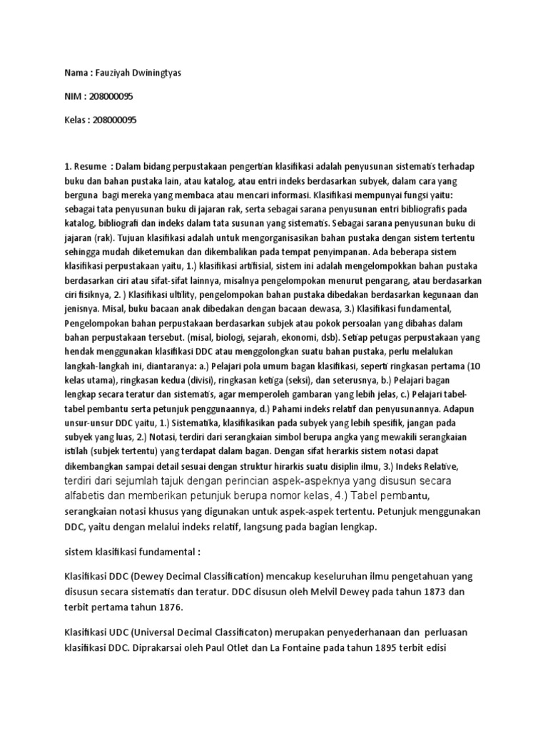 Tugas Resume 5 Perpus | PDF