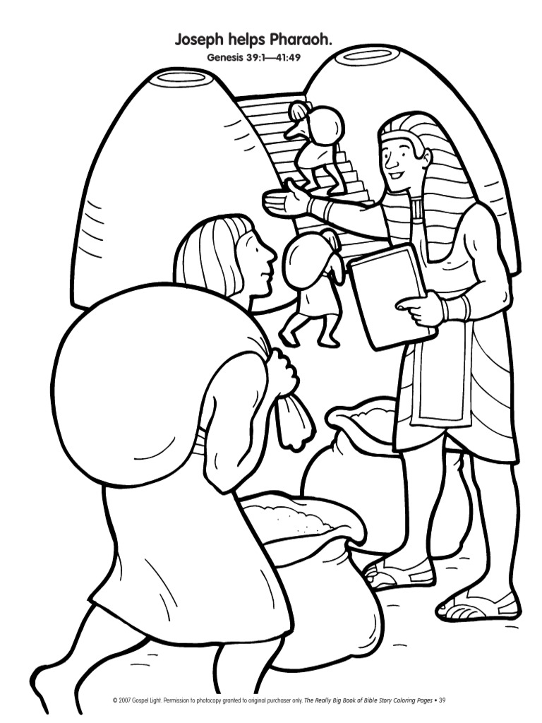 Joseph Bible Story Coloring Pages