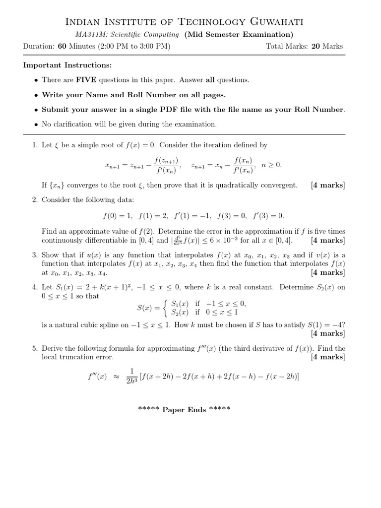MA311M 2021 MidSem | PDF | Mathematics Of Computing | Mathematical Analysis MA311M 2021 MidSem | PDF | Mathematics Of Computing | Mathematical Analysis