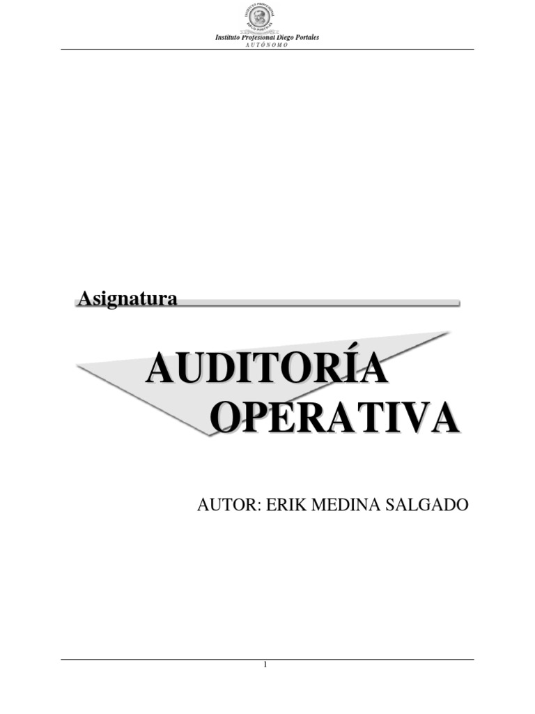 Auditoria Operativa | PDF | Auditoría | Contralor