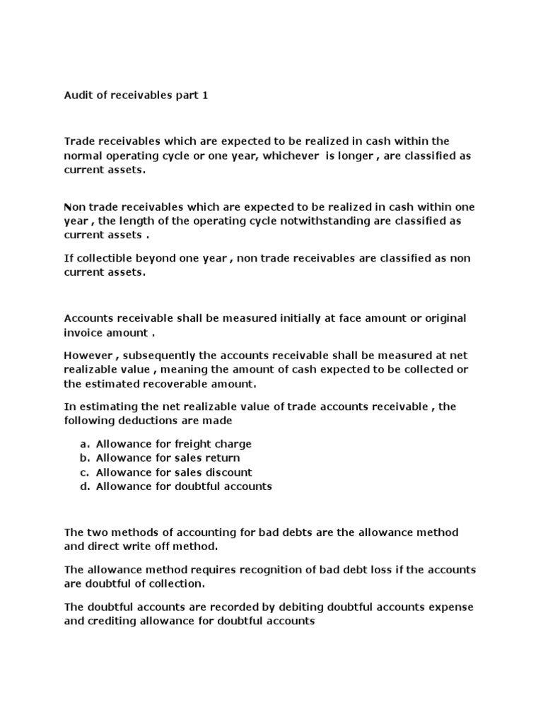 Aud Prob Module 2 - Accounts Receivable | PDF | Debits And Credits | Bad Debt