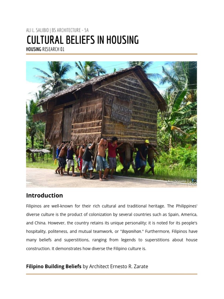 Cultural Beliefs in Housing - Ali Salibio | PDF | Stairs | Room