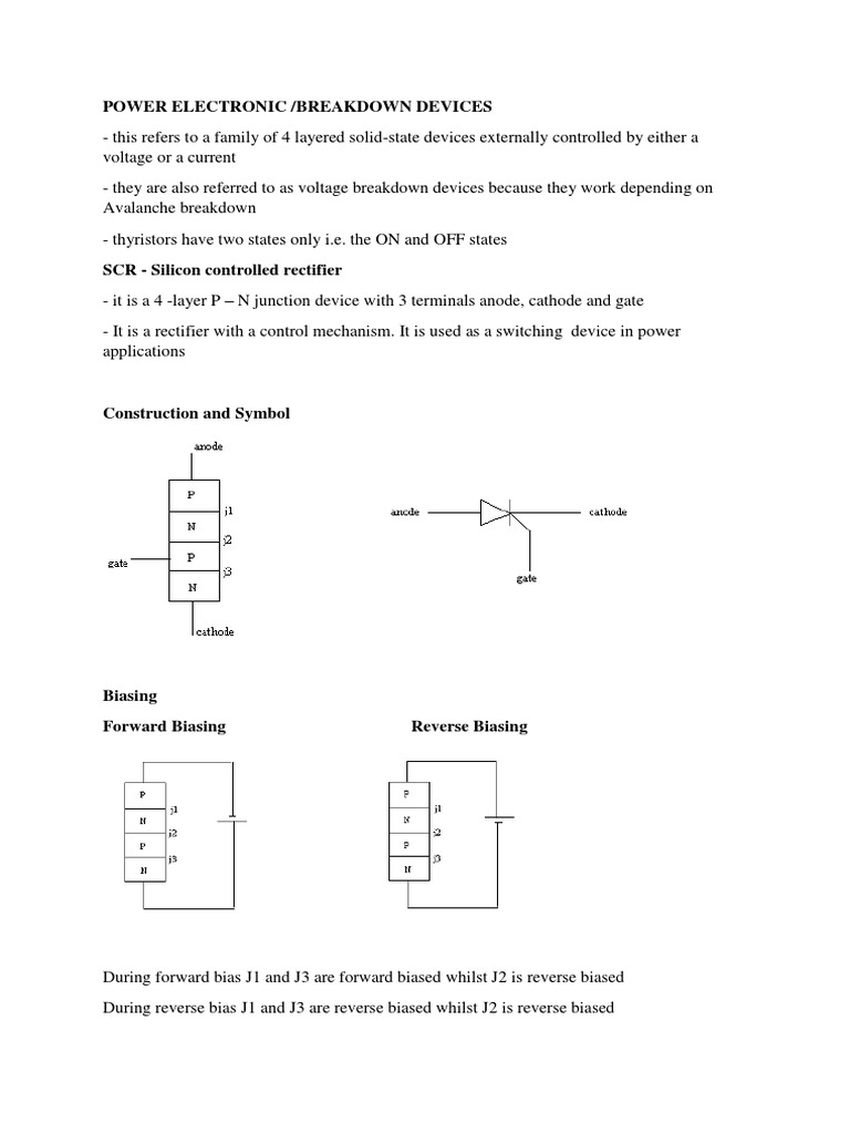 Power Electronic Devices | PDF | Electrical Components | Components