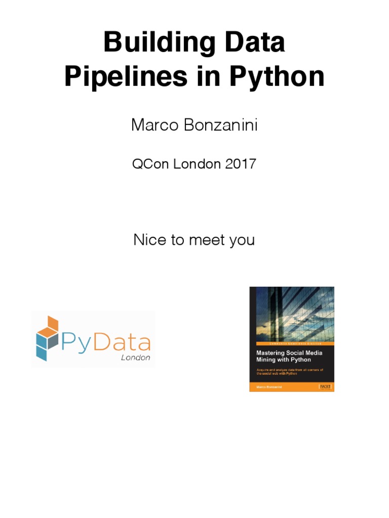 Building Data Pipelines In Python Download Free Pdf Python Programming Language
