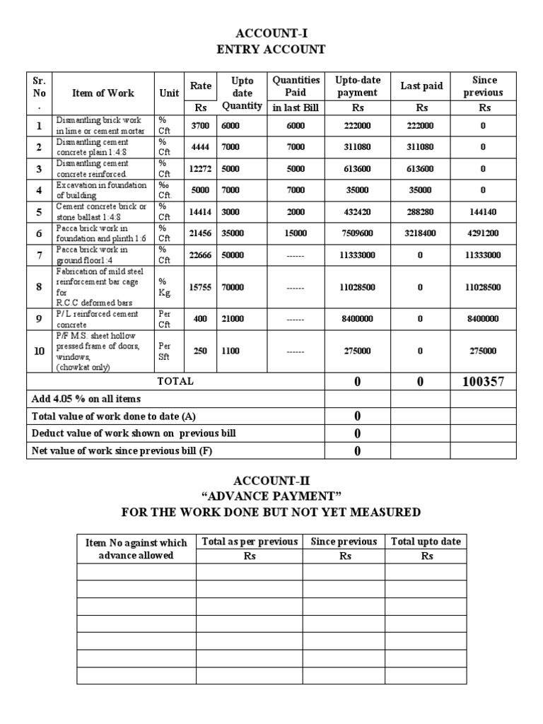 S-21 Solved Contractor Bill | PDF | Payments | Concrete