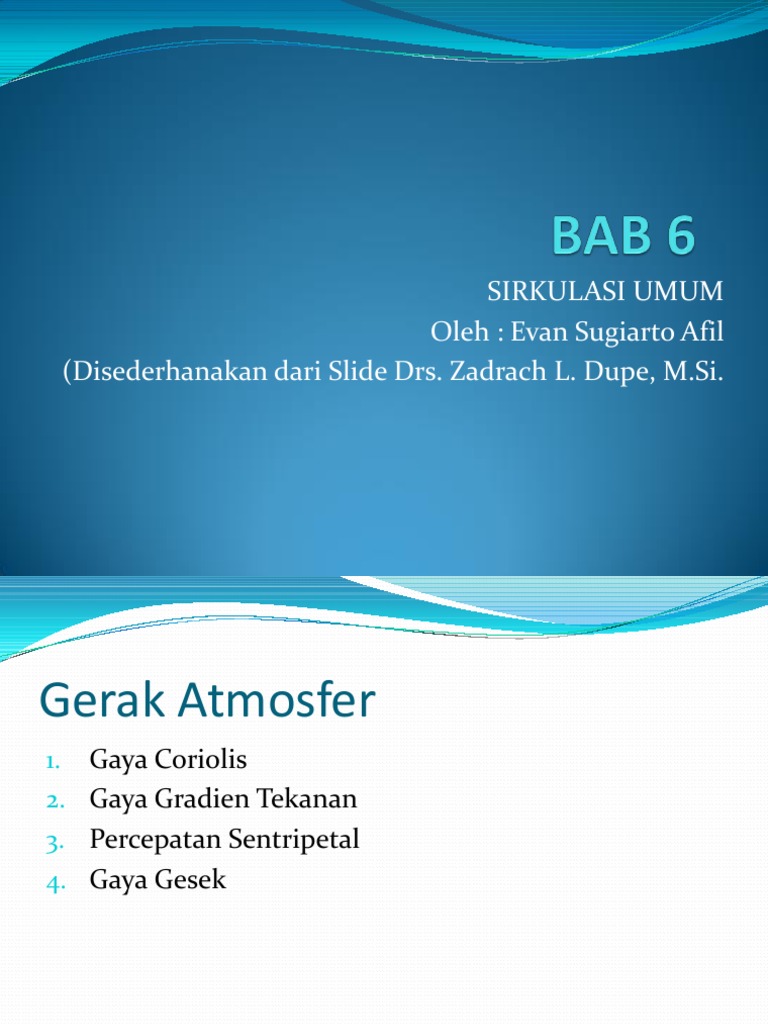 Dinamika Atmosfer: Gaya dan Sirkulasi | PDF | Sains & Matematika