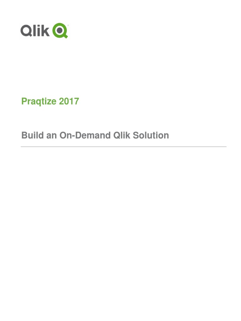 Build An ODAG Qlik Solution | PDF | Application Software | Subroutine