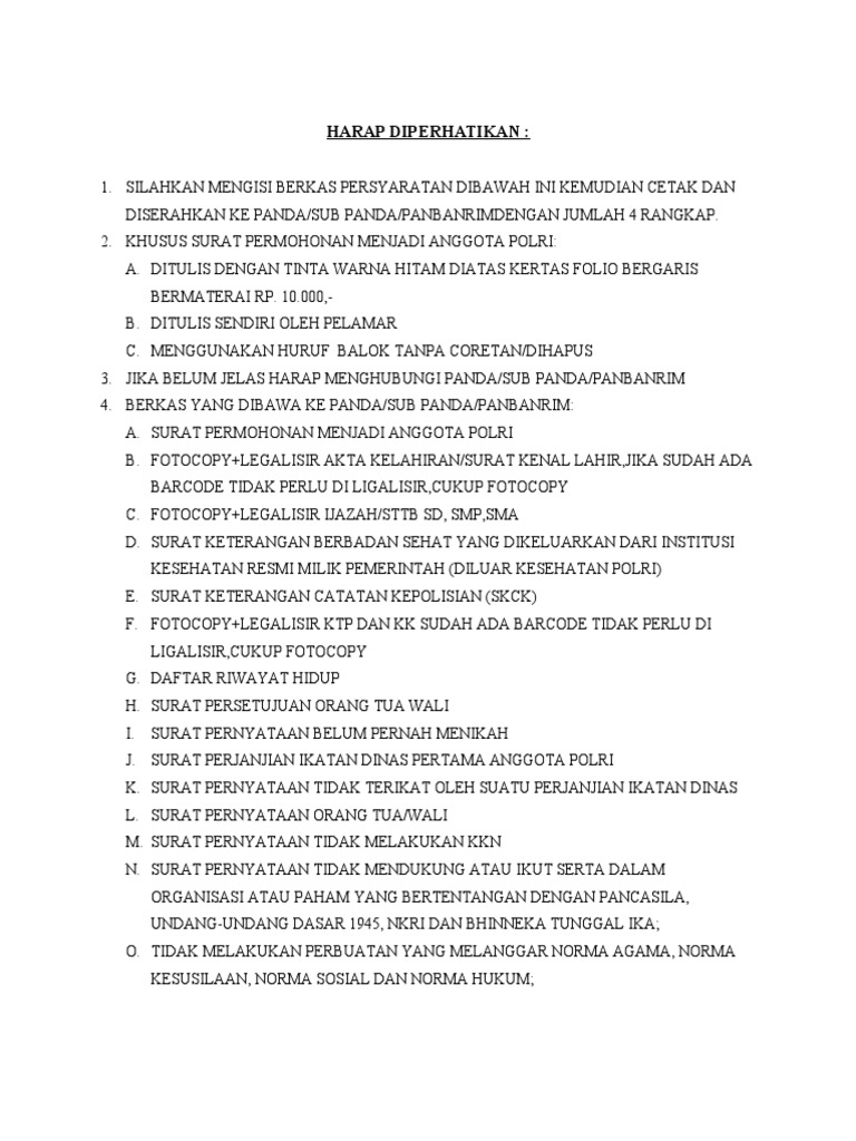 Harap Diperhatikan | PDF