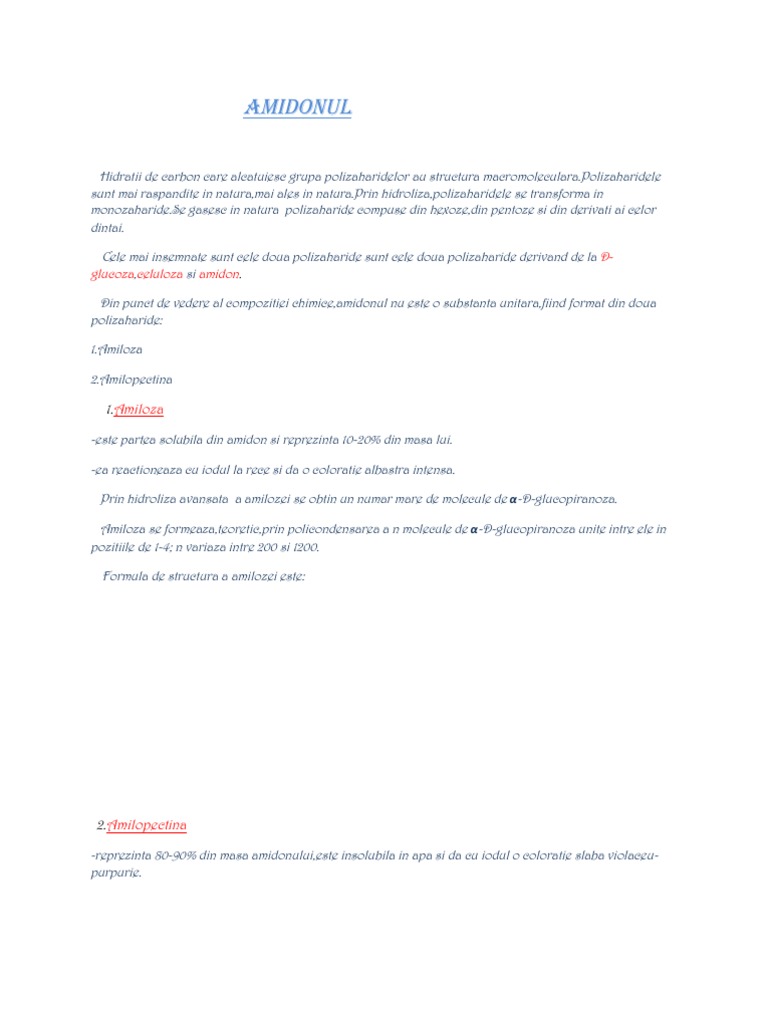 Amidonul | PDF