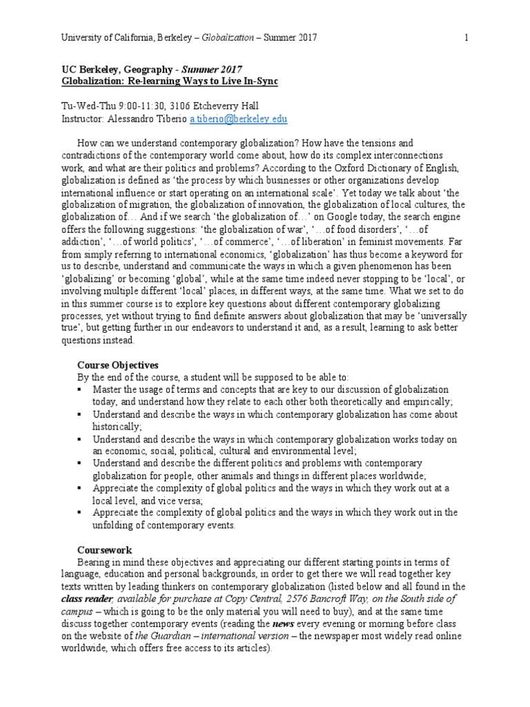 Globalization (History, Geography, Politics) 2017 Syllabus | PDF ... Globalization (History, Geography, Politics) 2017 Syllabus | PDF ...