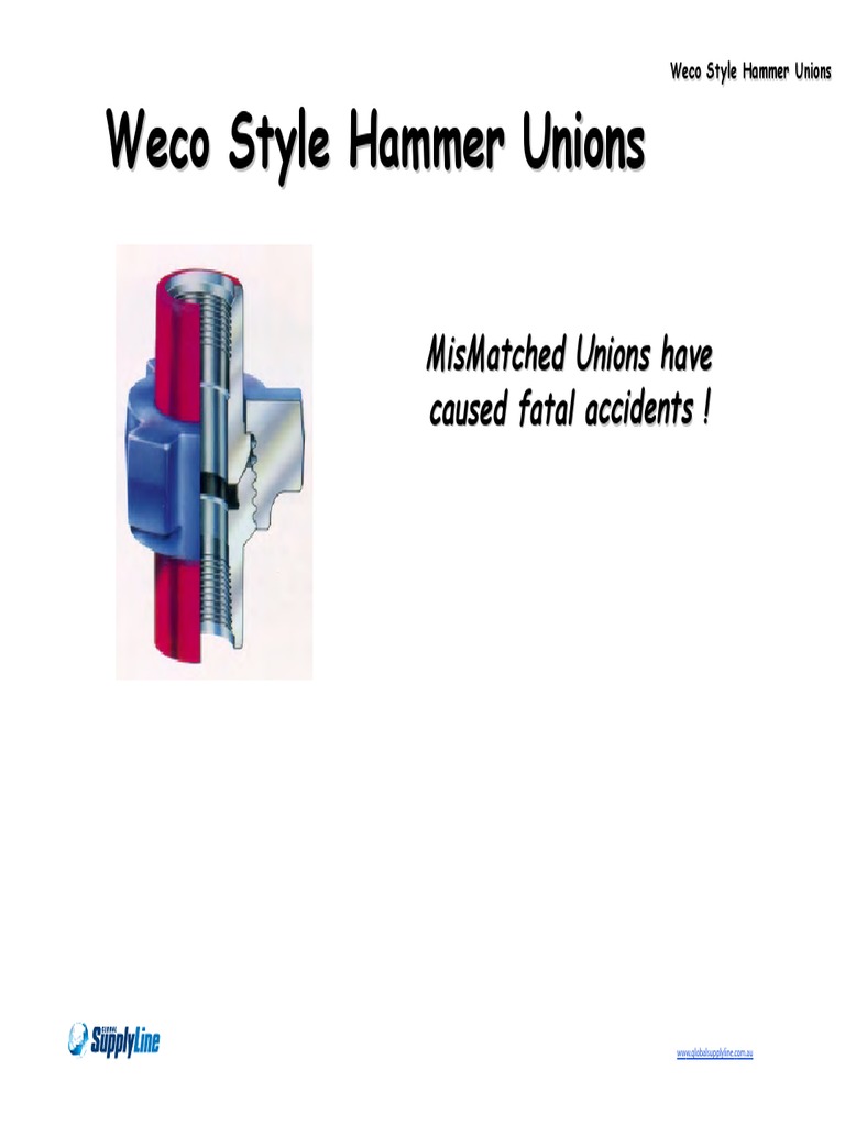 Hammer Union Australia Stockist Weco | PDF | Pipe (Fluid Conveyance ...
