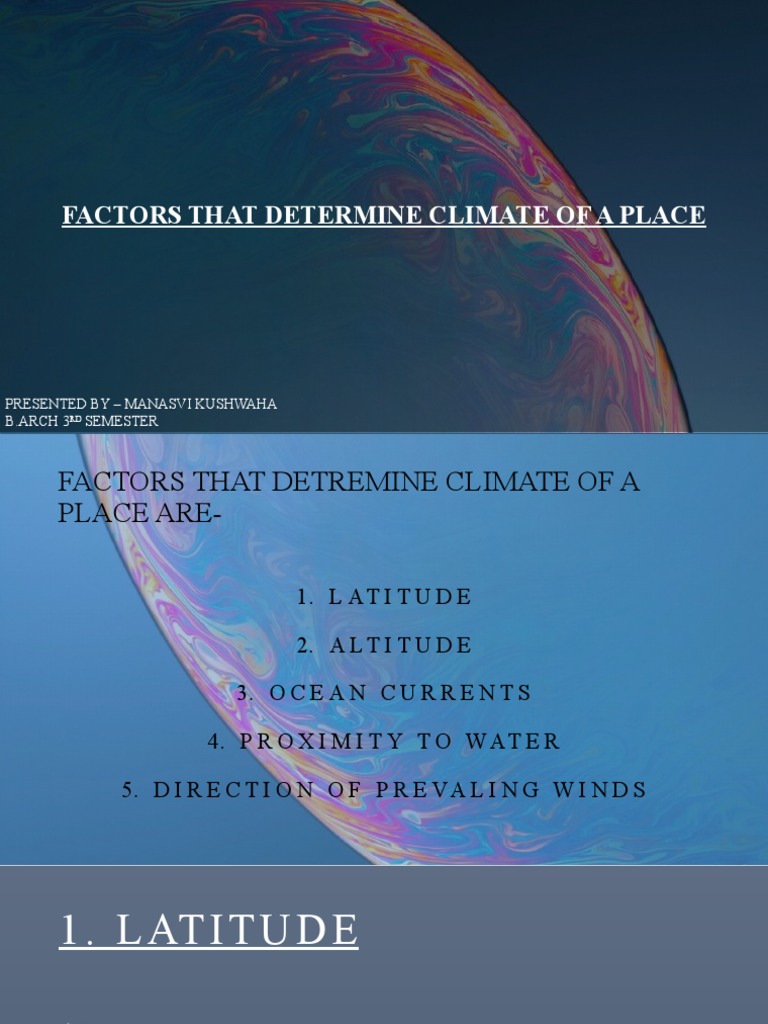 Factors That Determine Climate of A Place | PDF
