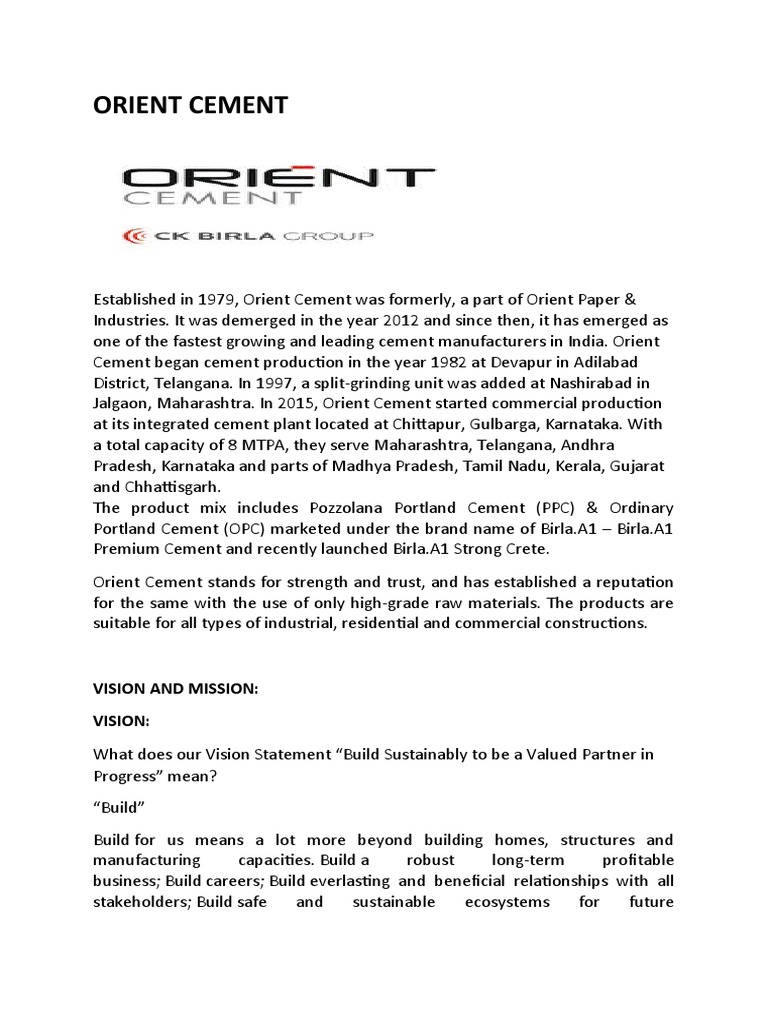 Orient Cement | Download Free PDF | Stocks | Book Value