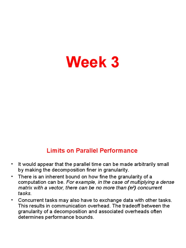 Chap3 Slides Week4 | PDF | Matrix (Mathematics) | Parallel Computing
