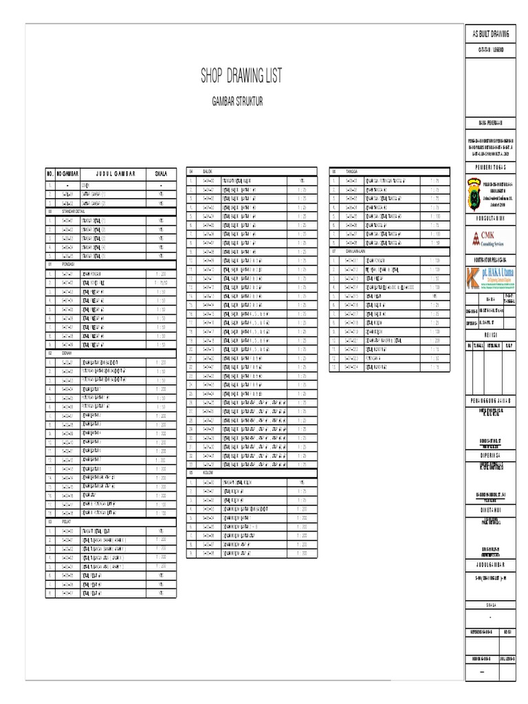 S-00 (Drawing List) | PDF