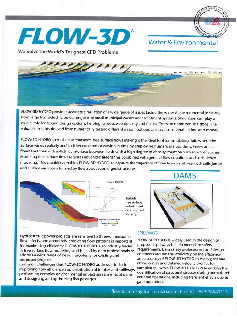 FLOW-3D HYDRO: Advanced Water Modeling | PDF | Fluid Dynamics ...