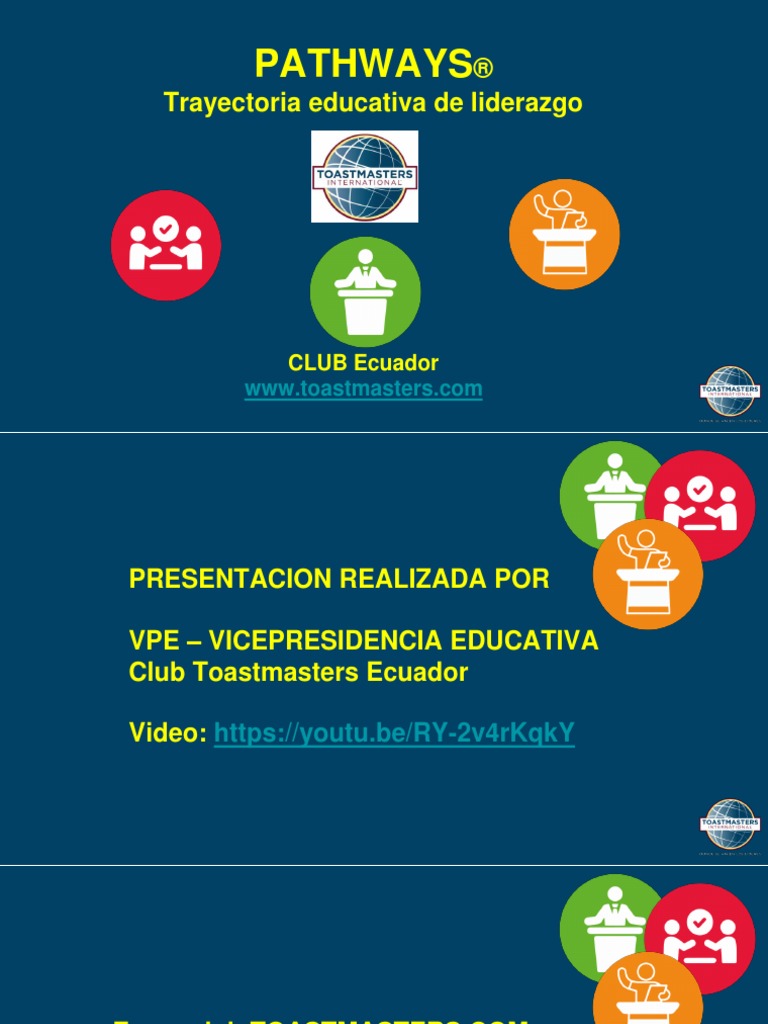 PRESENTACION Pathways Educativa Toastmasters | PDF