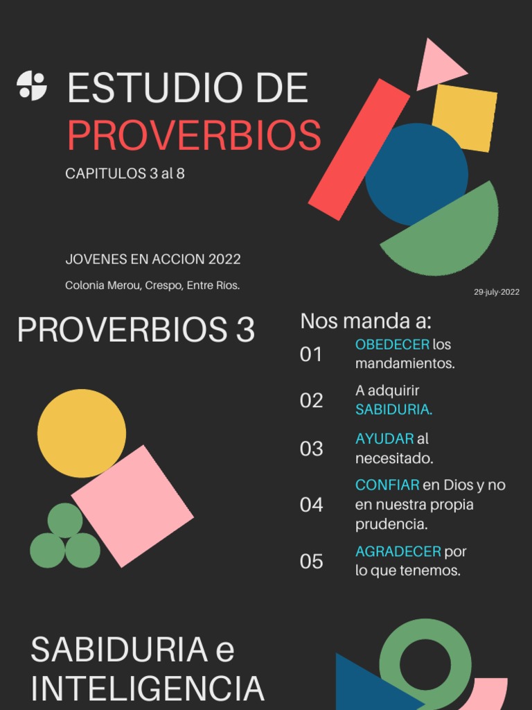 Estudio de Proverbios | Descargar gratis PDF | Sabiduría | Libro de proverbios