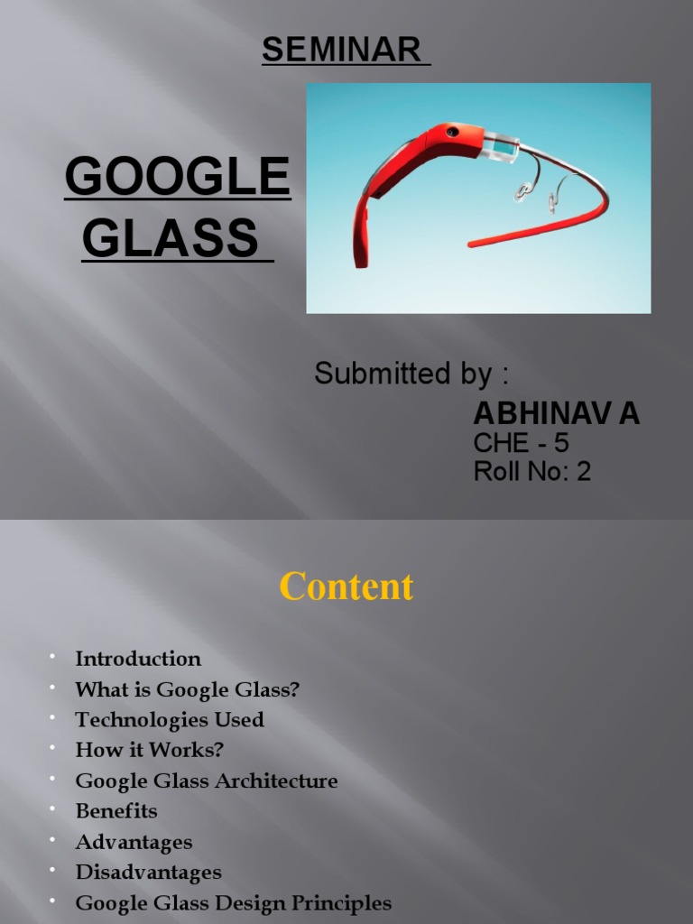 Google Glass | PDF | Android (Operating System) | 3 G