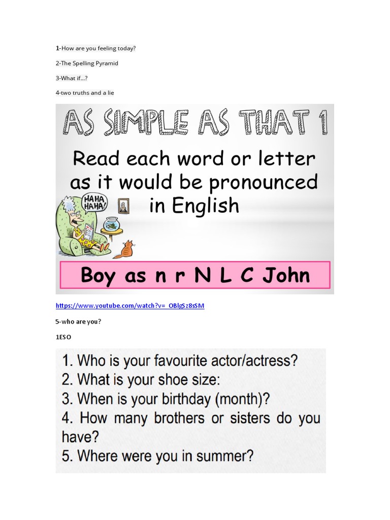 New Class Activities | PDF | Games & Activities