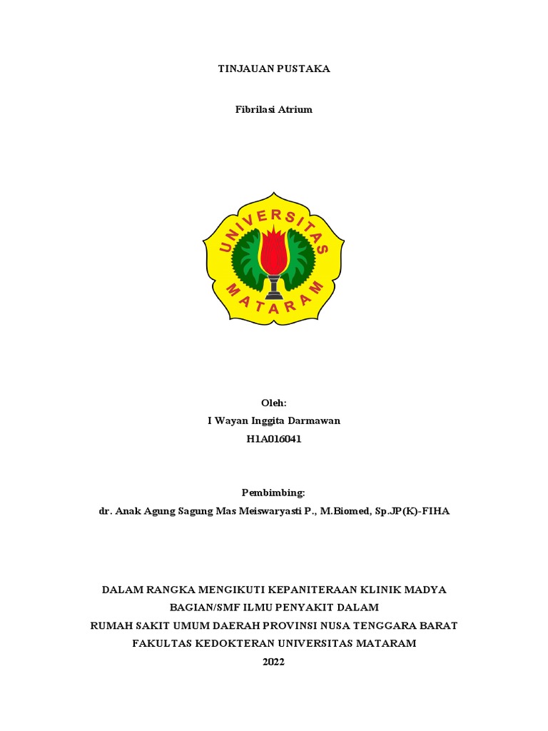 TP - Fibrilasi Atrium - I Wayan Inggita Darmawan - H1A016041 | PDF