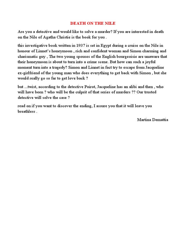Death On The Nile | PDF